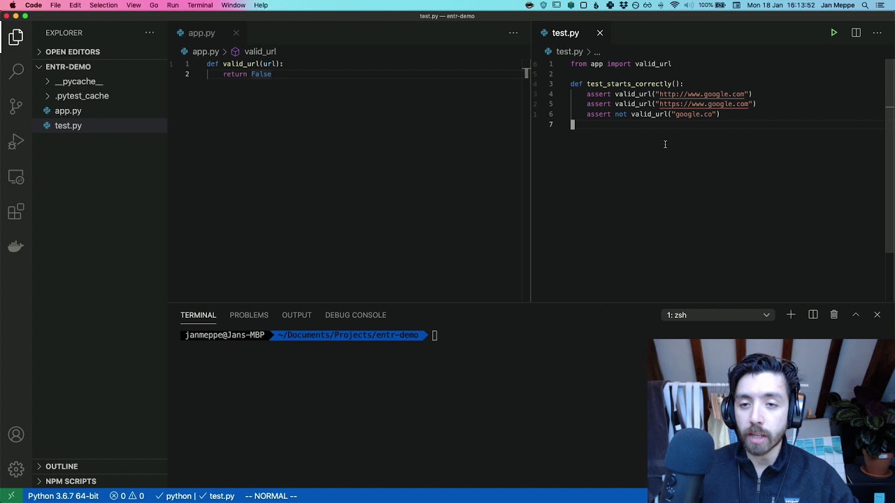 Automate running your python tests with entr (linux/bash tool)