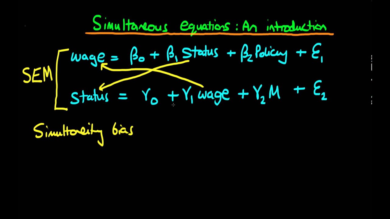 Simultaneous equation models - an introduction