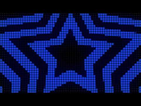 4K 1 Hour Blue Star Tunnel Y2K Colorful Aesthetic LED Lights Background Video Screensaver