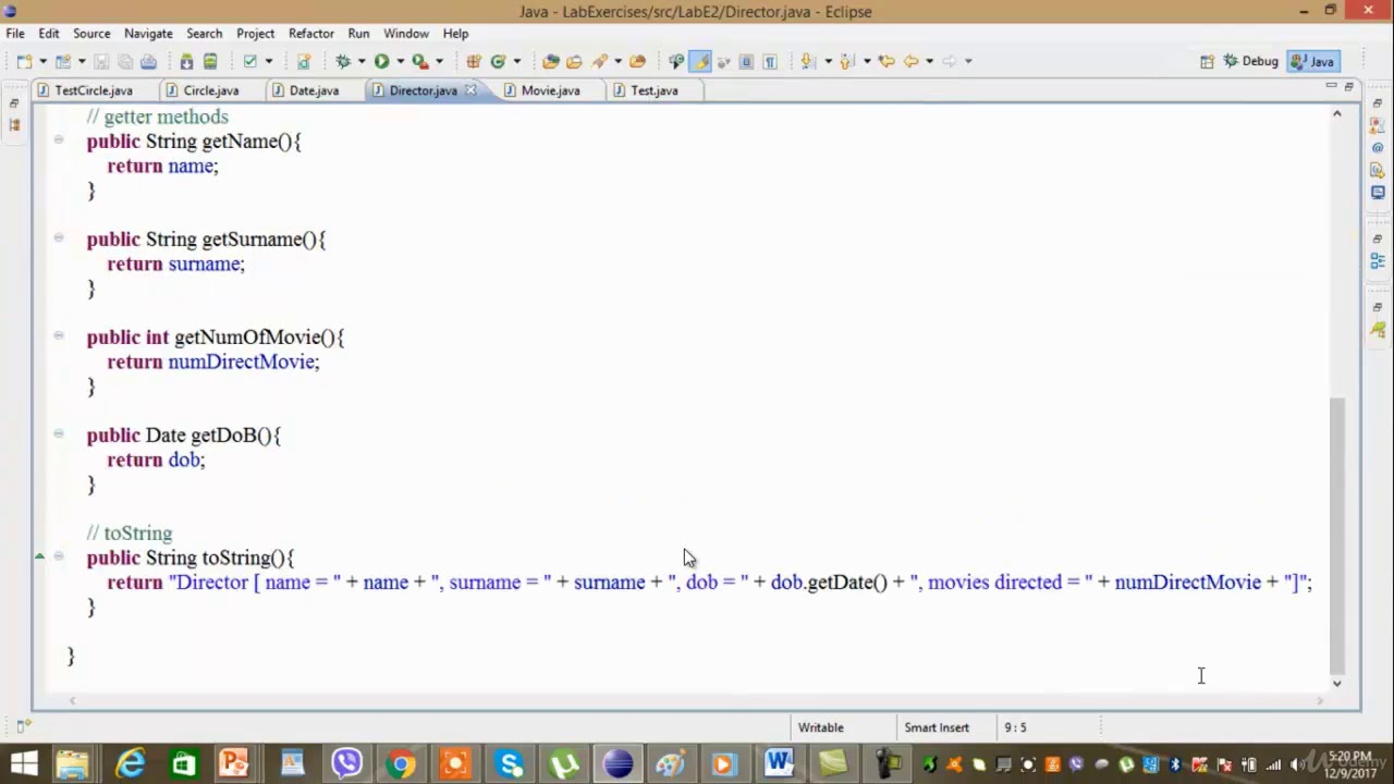 17  Object Oriented Programming   Lab Exercise 2