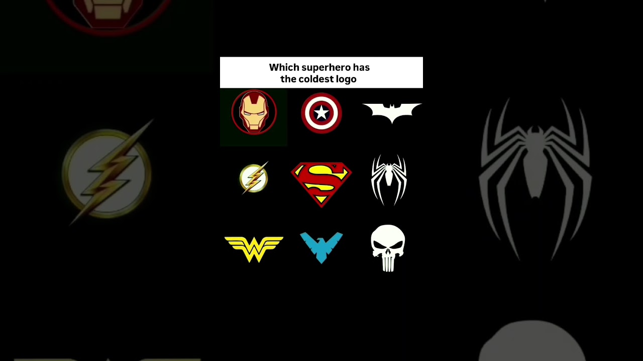 Which superhero has the coldest logo. #explore #trending #viral #shorts #dc #marvel #avengers #usa