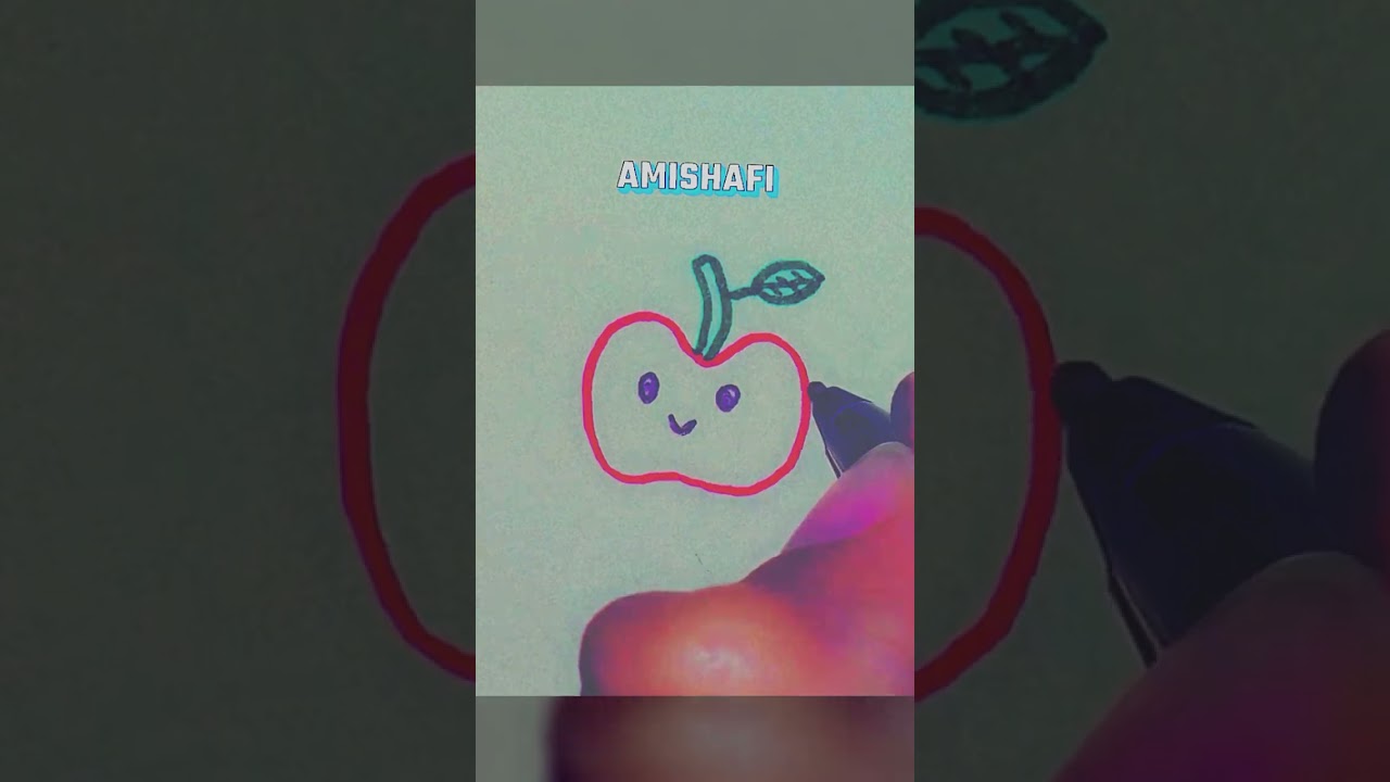 cute  drawing  for beginners /APPLE CLIPART #shorts #satisfying #viral