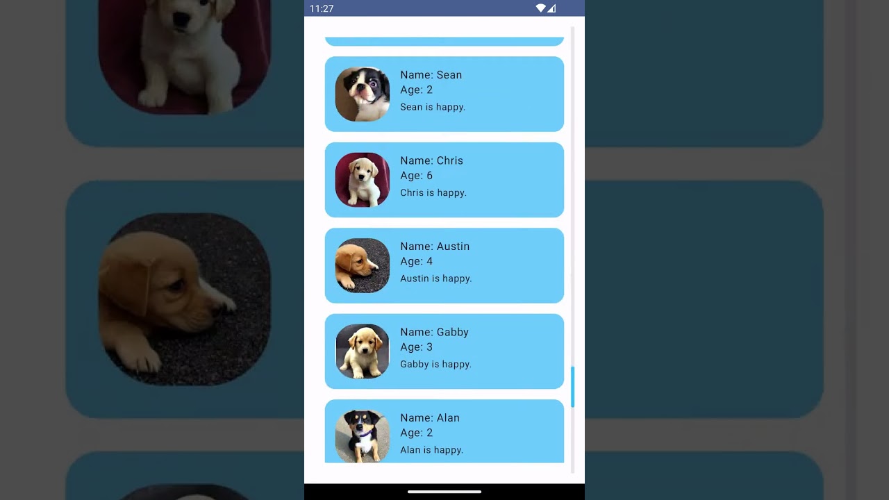 compose scrollbar with Column