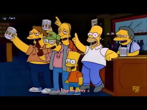 The Simpsons Na Na Hey Hey Kiss Him Goodbye but with the actual music