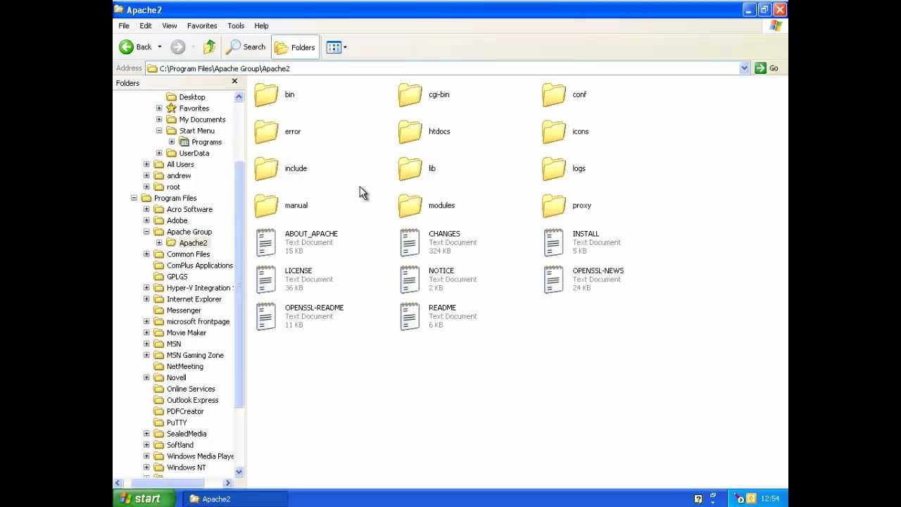 Learning Apache http server - installing on Windows