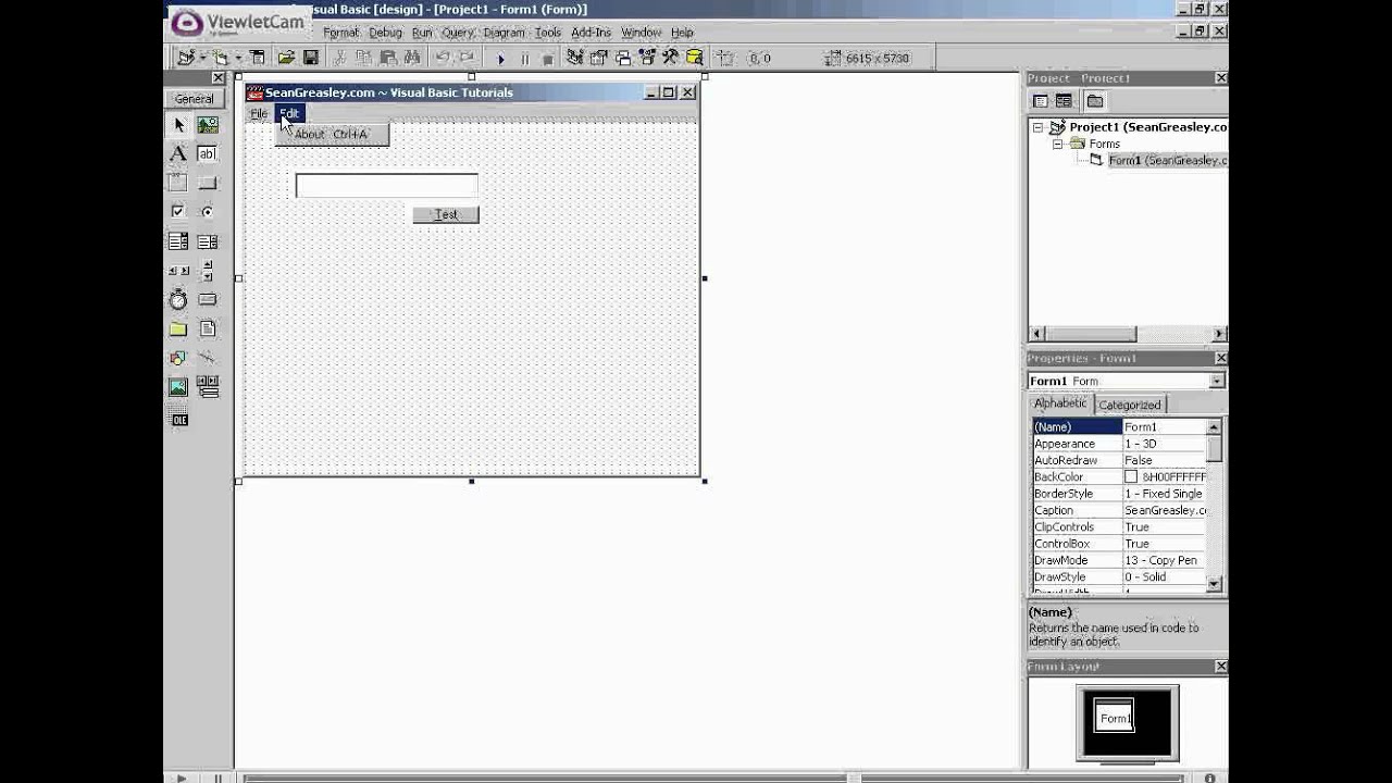 Visual Basic (VB) Tutorial - 4.1 - Menu Controls [TutorialGenius.com]