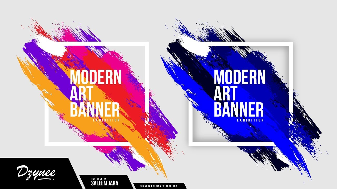 Illustrator Tutorials | Modern Art Banner