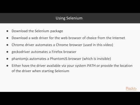 Learn Data Acquisition and Manipulation with Python Making Use of Selenium | packtpub com - Mind ...