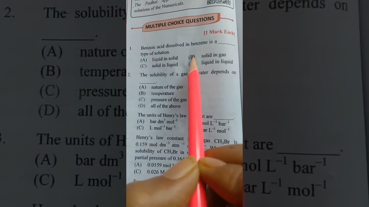 Solutions MCQ #mcq#solutions#12th#chemistry#neet#jee#hsc#cbse#chemistryclass12#chemistryrevision