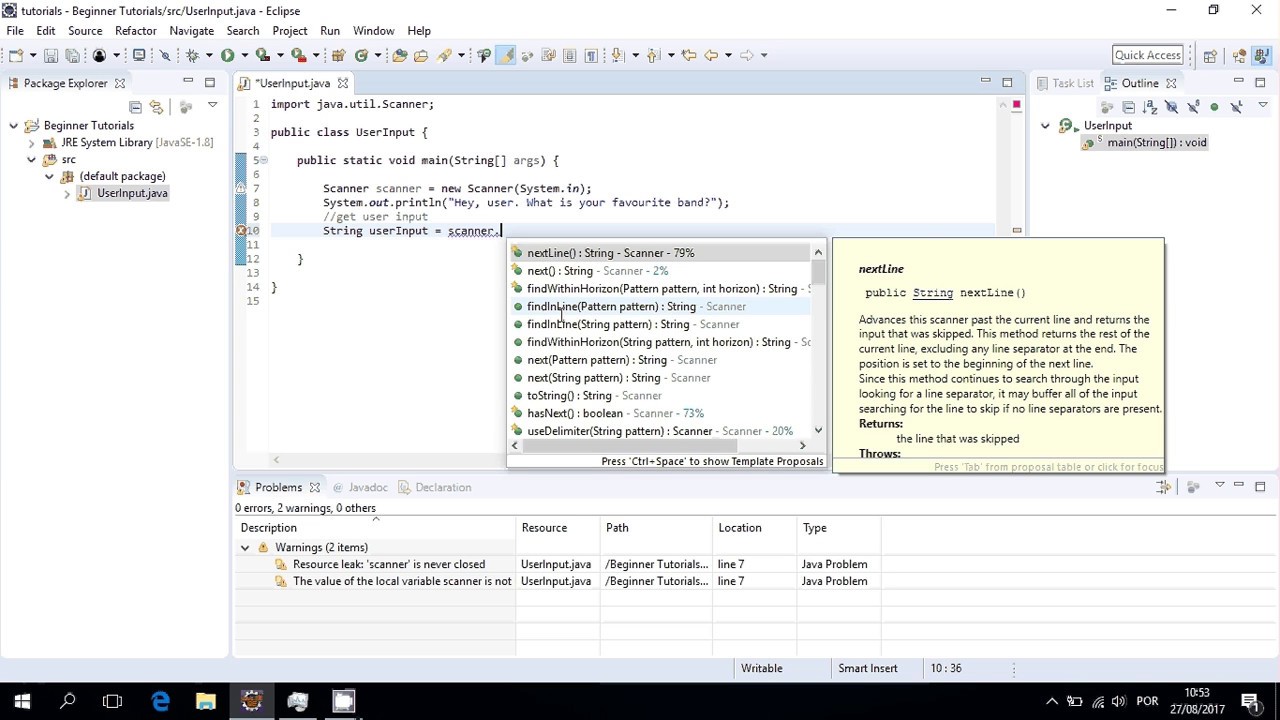 Java Tutorial #2 - How to use Scanner