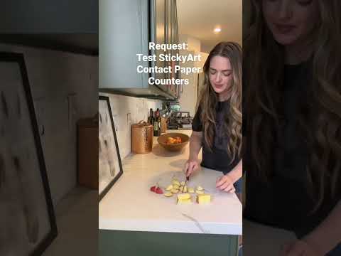 Testing Contact Paper Countertops | Part 1 #diy #homedecor #homeimprovement #shorts
