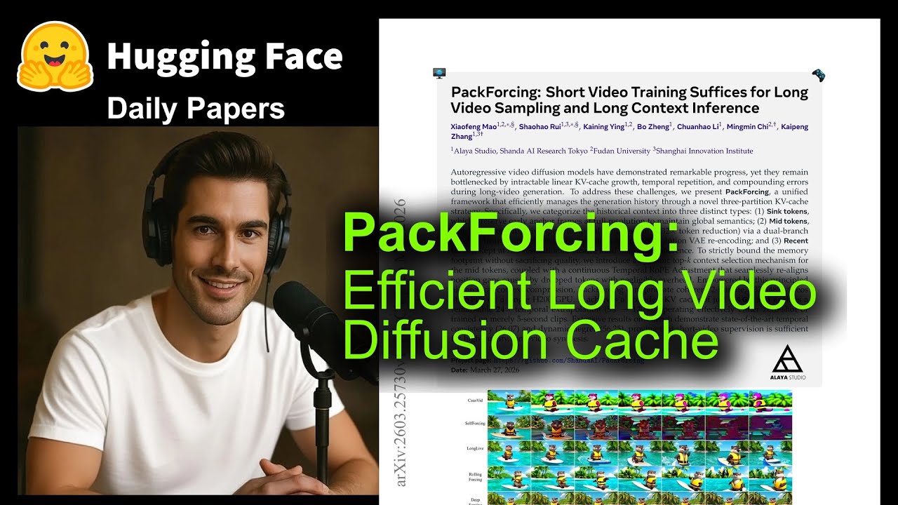 PackForcing: Efficient Long Video Diffusion Cache