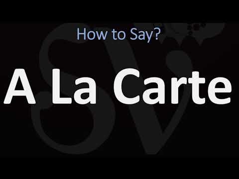 How to Pronounce A La Carte? (CORRECTLY)