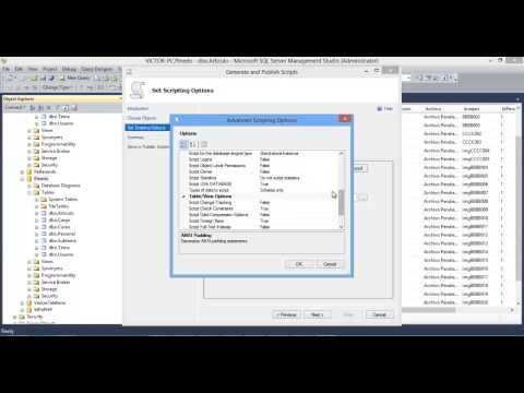 Generar un Script de la base de datos en SQL Server con las tablas y la ...