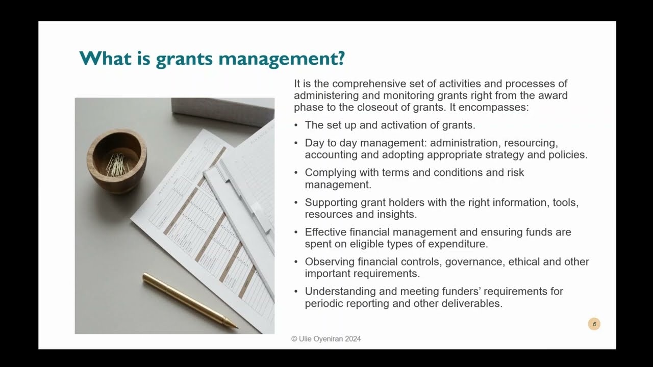 Module 1 What is Grants Management (From the 