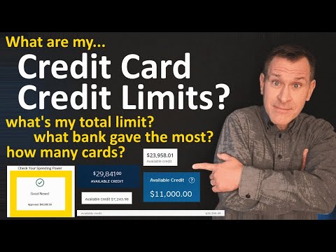 What are My Credit Card Credit Limits? 💳 My total credit limit, who gave me the most, how many $20K+