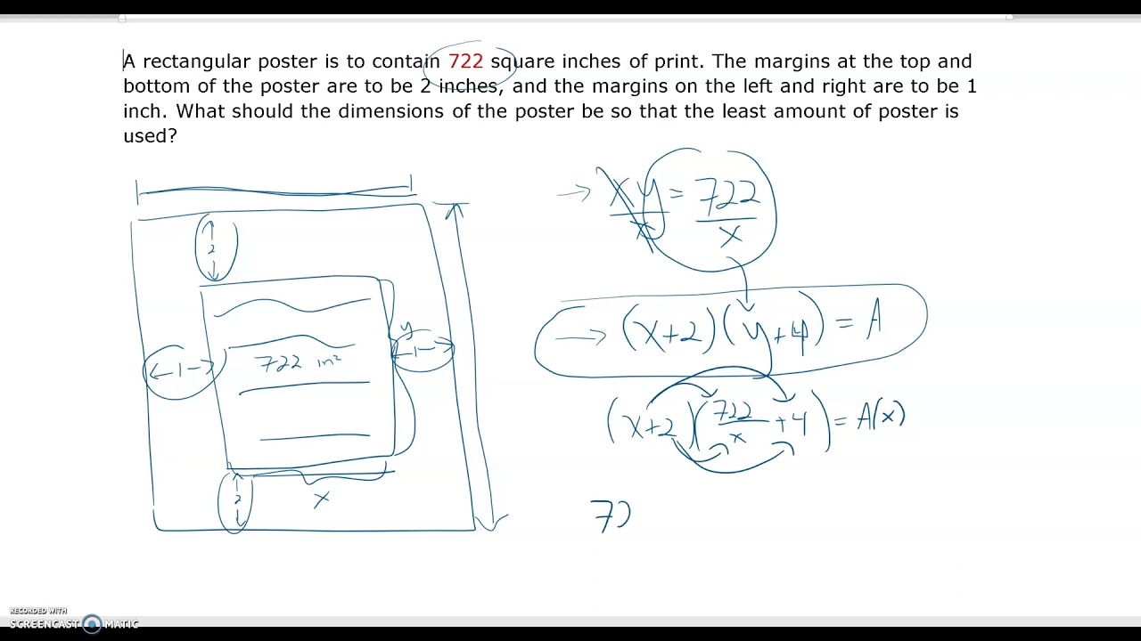 Optimization Problem- Poster and Print- Calculus 1