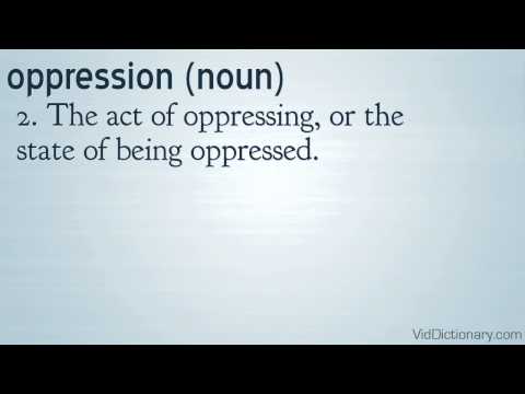oppression - definition