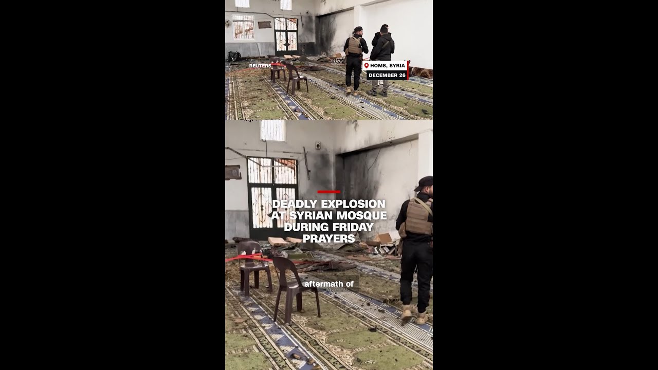 Deadly explosion at Syrian mosque during Friday prayers