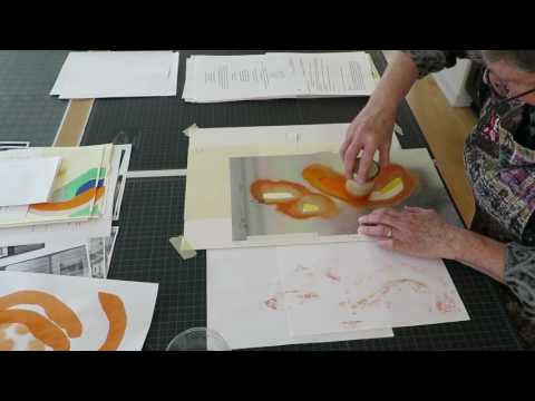 Pochoir technique: Orange
