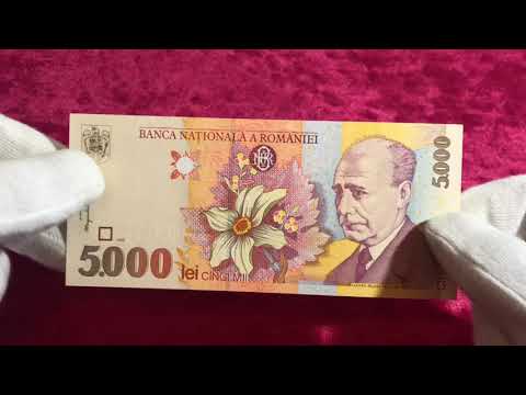 5000 lei 1998 Romania banknote
