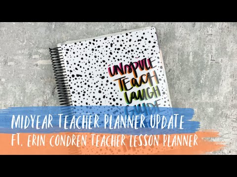 MID-YEAR TEACHER PLANNER UPDATE | ft. erin condren teacher lesson planner | tattooed teacher plans