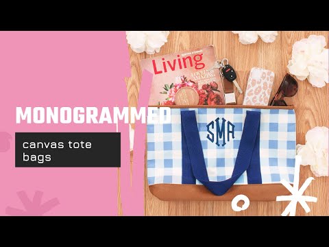 Monogrammed Canvas Tote Bags
