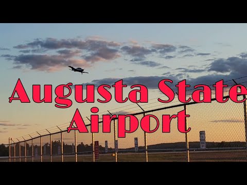 Augusta State Airport Maine | Sunset | | Airplanes |
