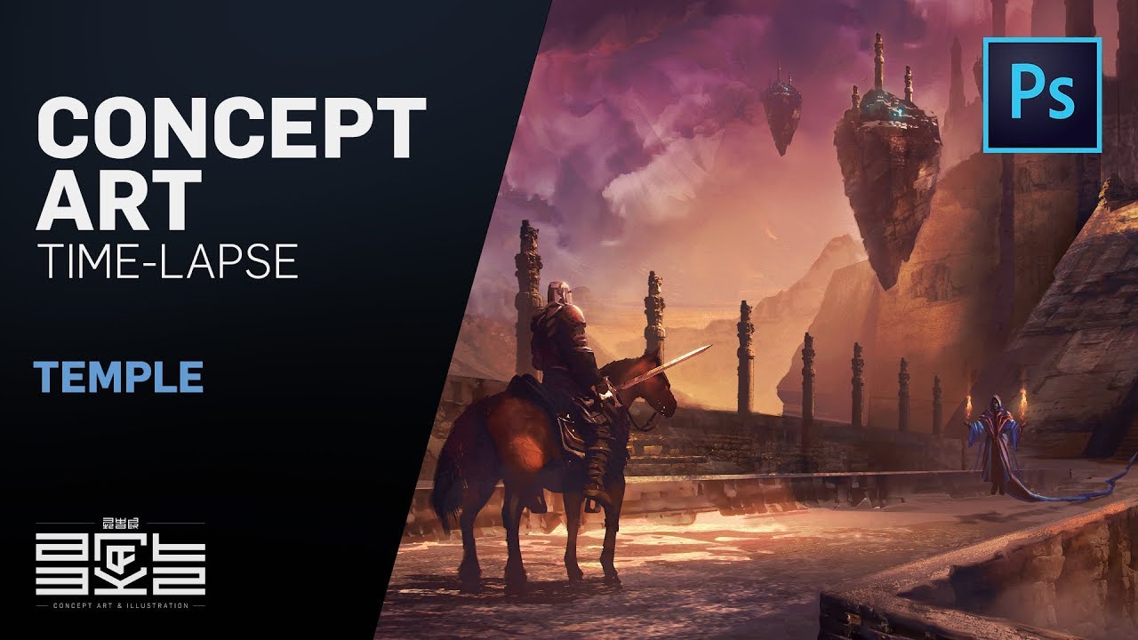 Temple - Fantasy Environment Concept Art Time-lapse