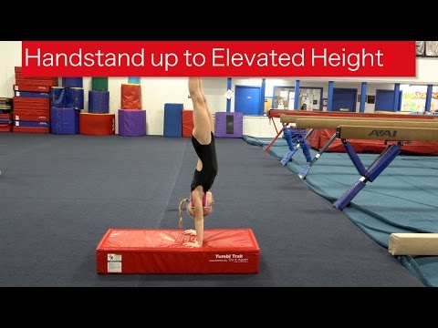 kick to elevated handstand – Gymnastics Coaching.com