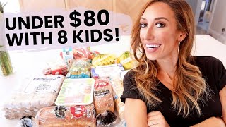 Entire Week of Groceries for 8 kids For Under $80