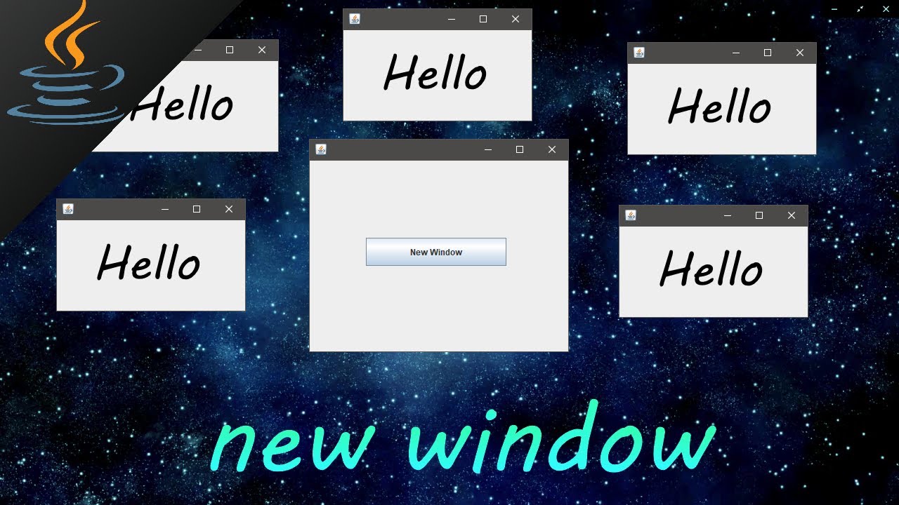 Java open a new GUI window 🗔