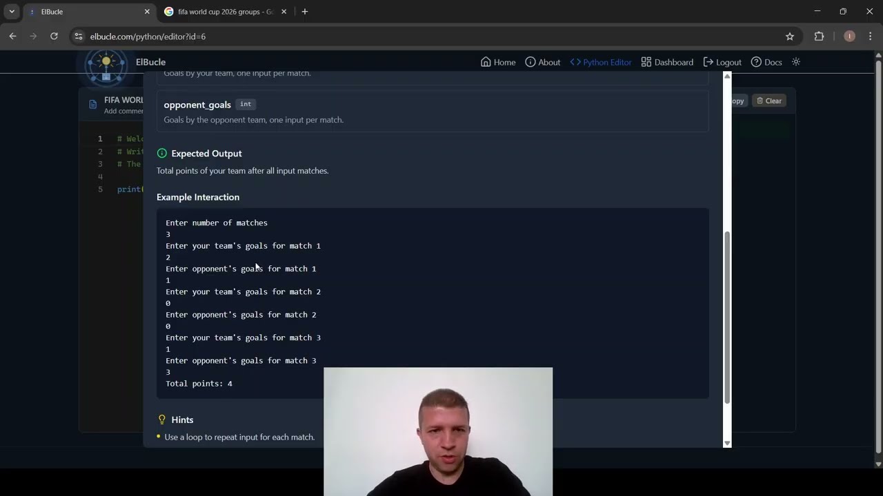 Building a Match Points Calculator in Python — Guided by ElBucle (Full Walkthrough)