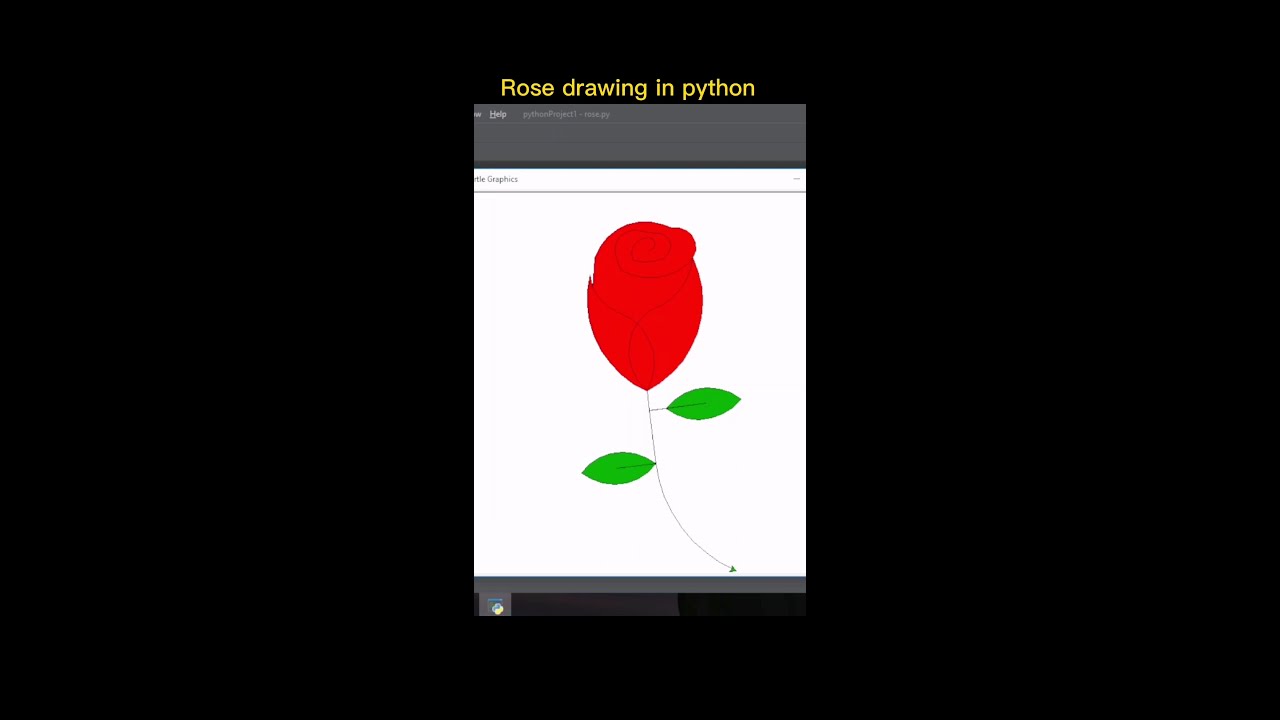Drawing a rose using Python turtle #shorts #python #pythonturtle #programming #drawrose #JH_Emon
