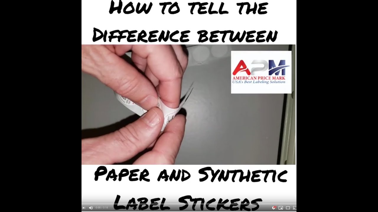 How to tell the difference between paper and synthetic plastic label stickers