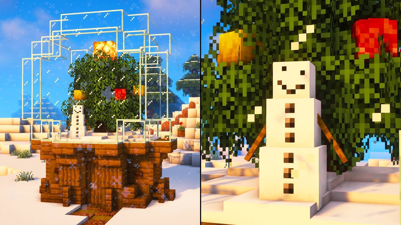 Snow Globe Starter Base in Minecraft! - Minecraft Builders