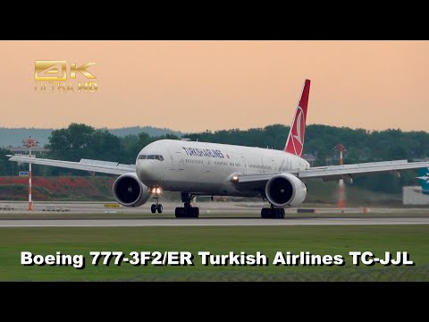 Boeing 777-3F2/ER from Turkish Airlines TC-JJL arrival at Munich Airport MUC EDDM #b777 #türkiye