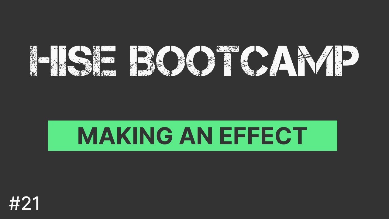 How to Make an Audio Effect Plugin - Introduction | HISE Bootcamp Full Course