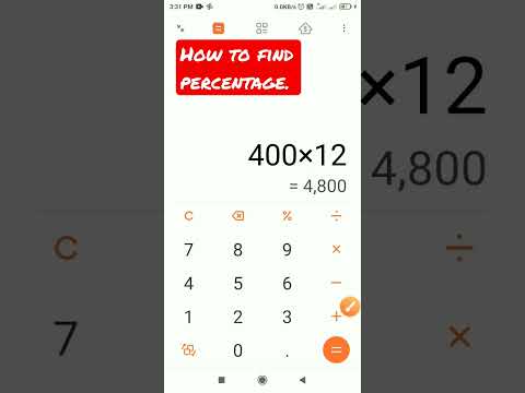 how to find percentage 12 % of 400.❤️❤️❤️