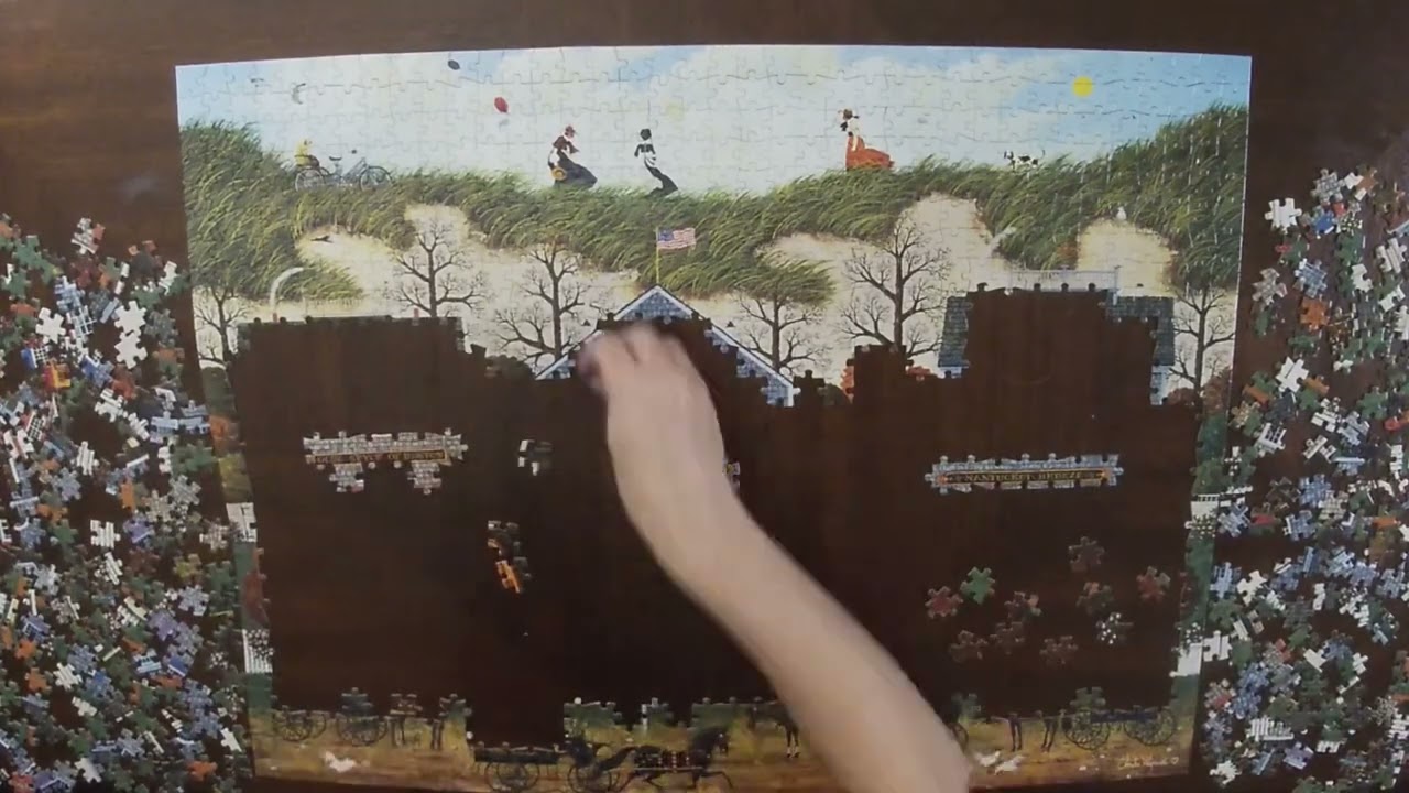 Nantucket Winds - 1,000 Piece Timelapse Jigsaw Puzzle - Charles Wysocki - Relaxing/Satisfying