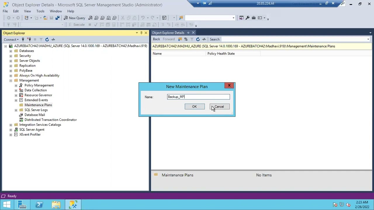 SQL SERVER Maintenance Plans