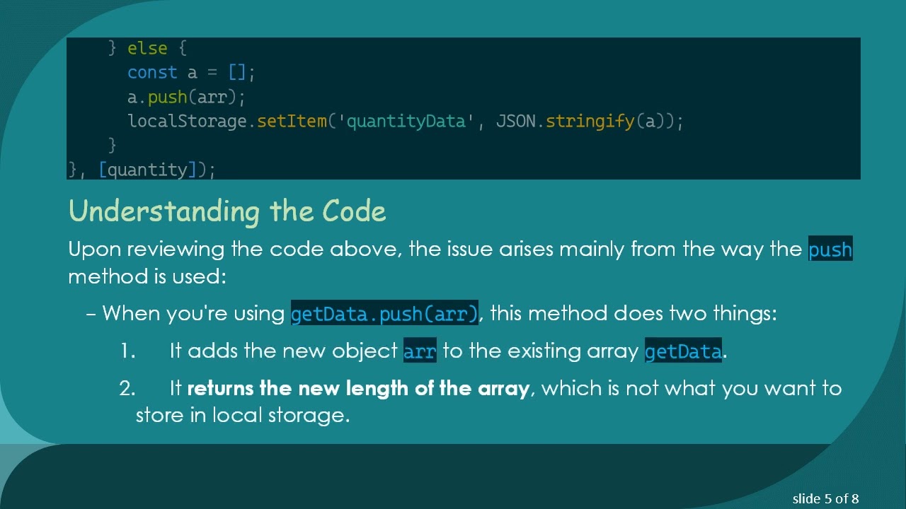 Troubleshooting Local Storage Issues: Fixing Object Array Storage in Javascript