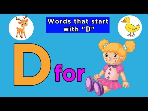 Words that Start with Letter D | kids video | kids learning videos #cartoon