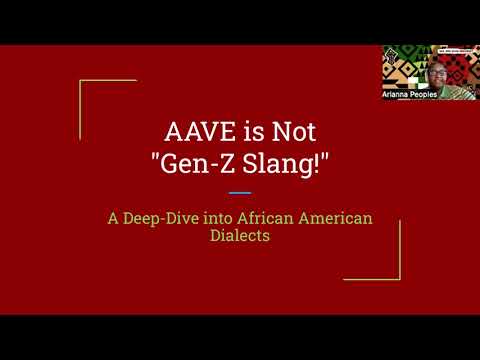 AAVE is Not "Gen-Z Slang!"