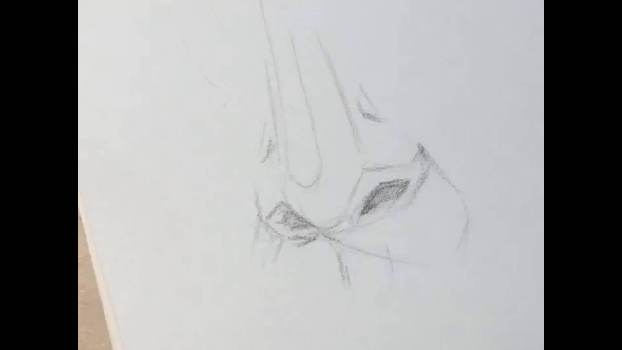 pen drawing crosshatching | nose