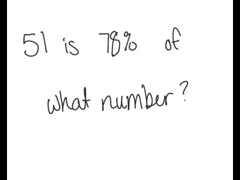 Percentage: 51 is 78% of what number?