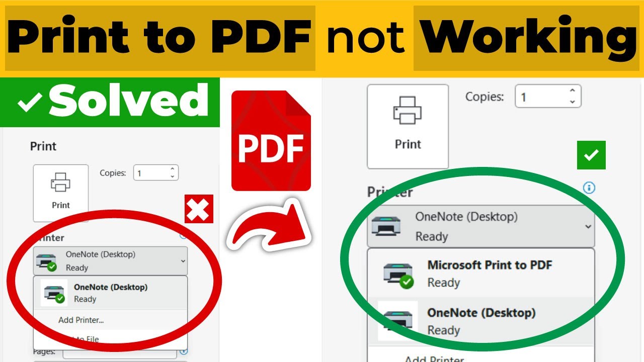 Microsoft Print to PDF Does Not Work in Windows [Solved]