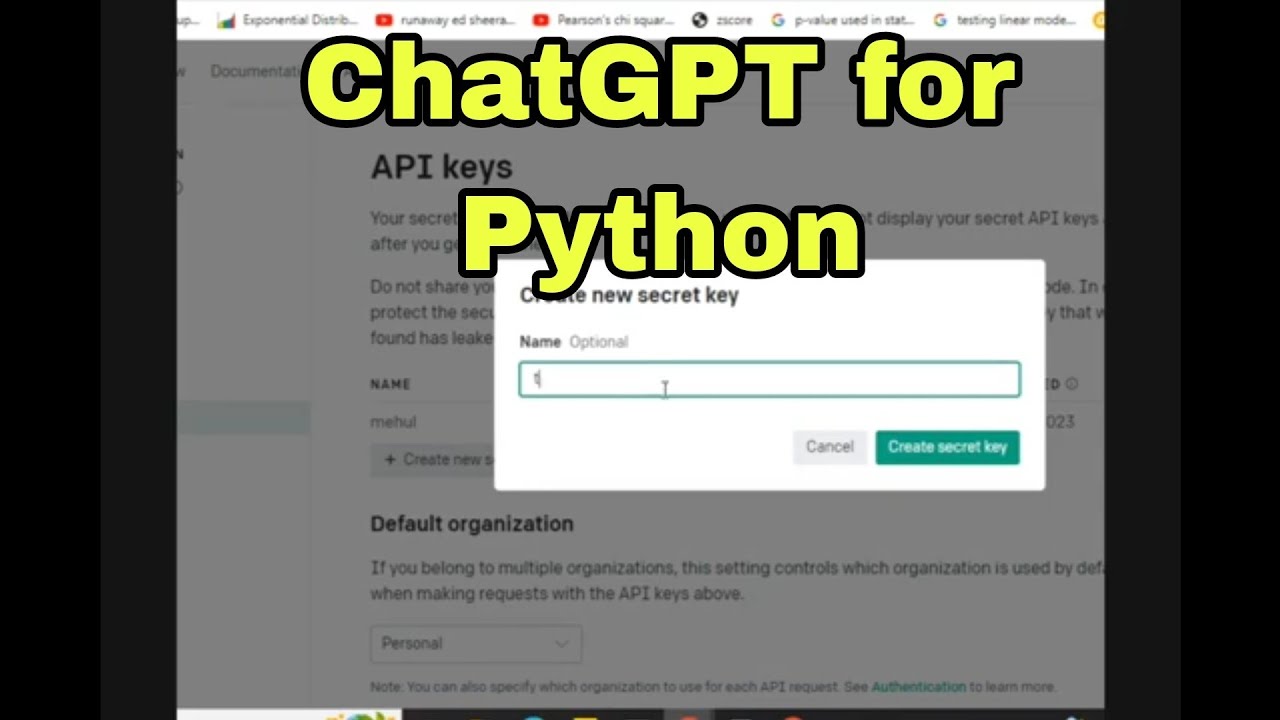 How to integrate ChatGPT with python script using OpenAI API