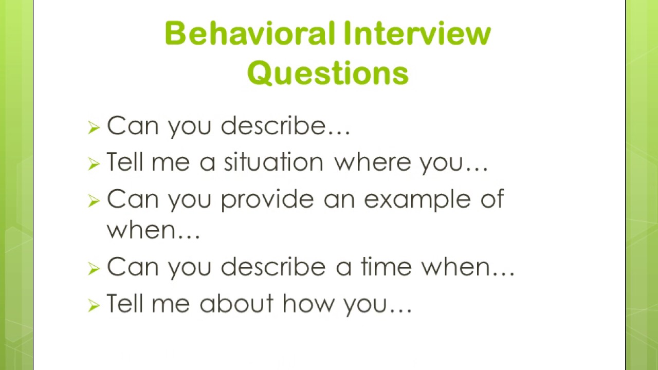 Behavioral Interview PowerPoint