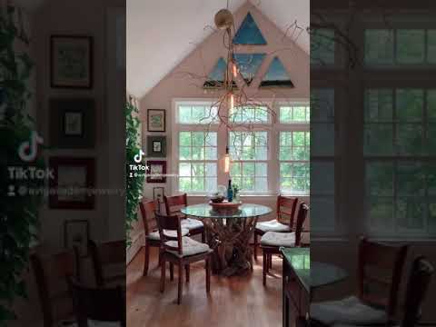 Make a chandelier out of a branch rustic diy home decor project nature forest fairy living wood art